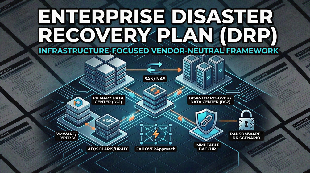 Enterprise Disaster Recovery Plan (DRP) Template – Storage, Network ...