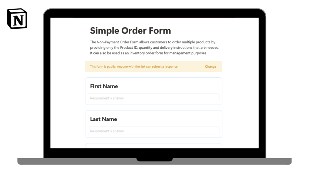 Simple Order Form