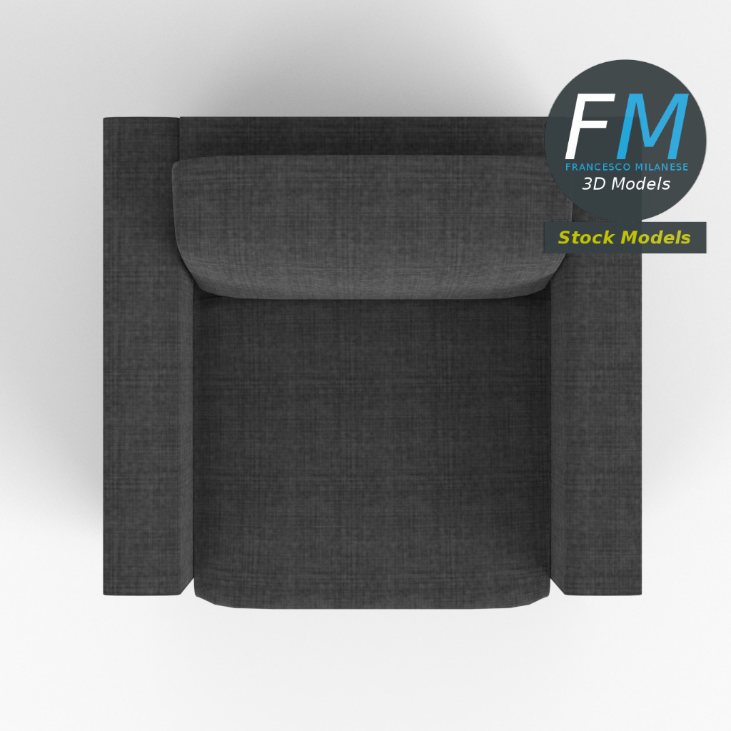 3D MODEL - Single seater sofa