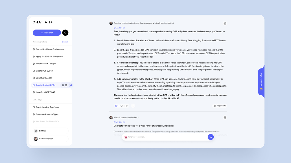 ChatGPT v4.5 (Chat AI) - AI Chatbot Figma design template