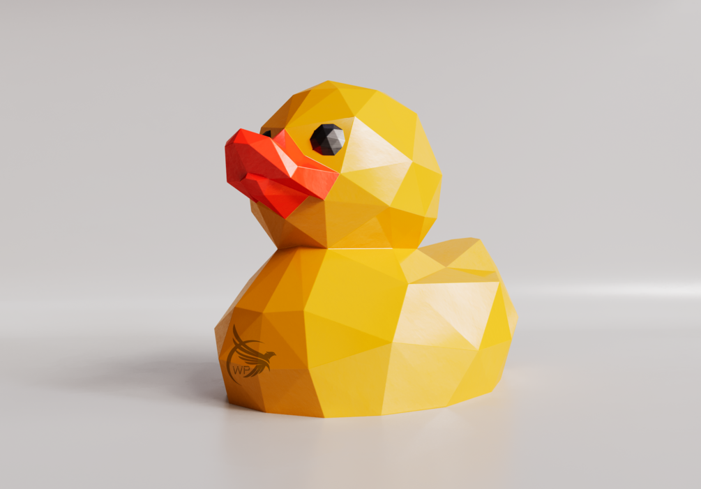Metal Duck Low Poly Duck DXF Template Metal Sculpture Minimalism Steel ...