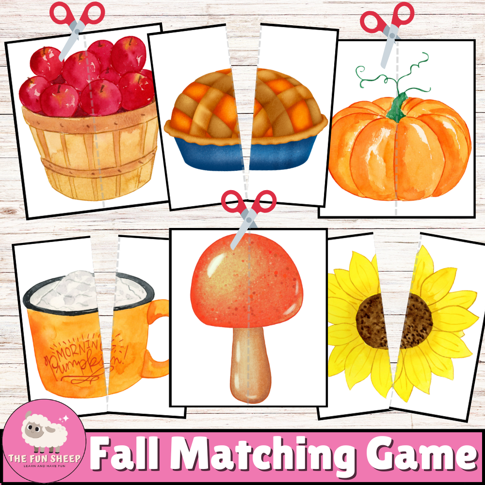 Fall Matching Game | Autumn Activities for Preschool - Colorful Autumn ...