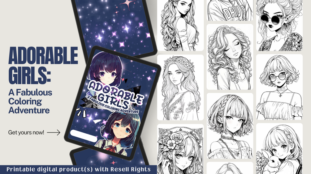 Printable Adorable Girls Coloring Book – Fashion, Fun & Creativity for ...