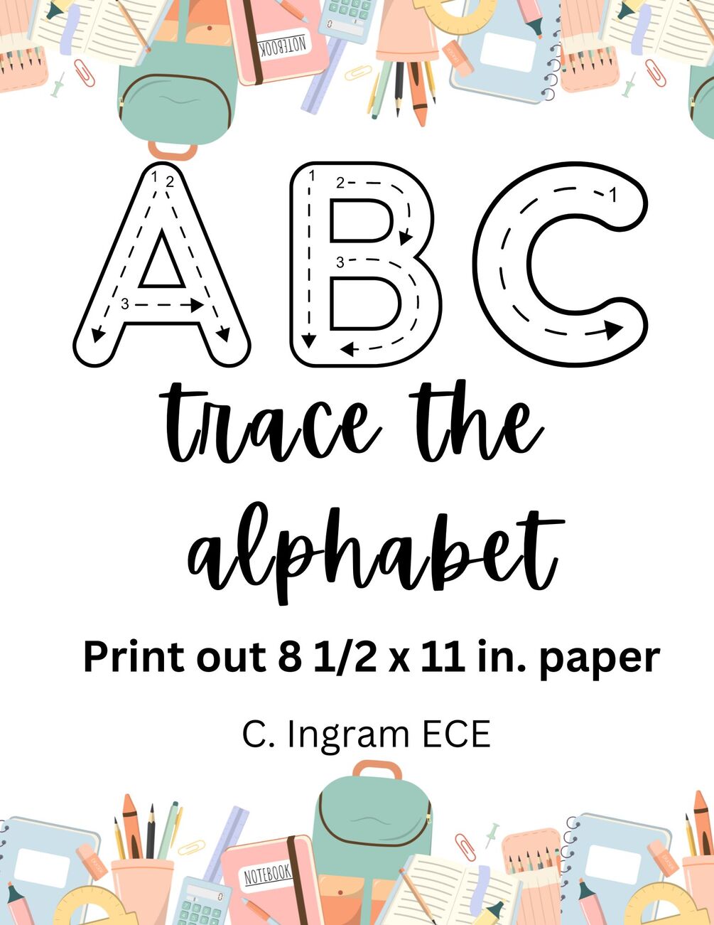 ABCs Preschool Learn to Identify Trace and Color ABCs Using Printables