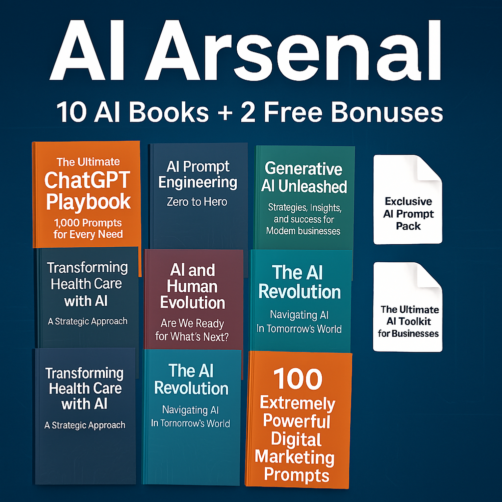 AI Arsenal: 10-Book Bundle + 2 Free Bonuses