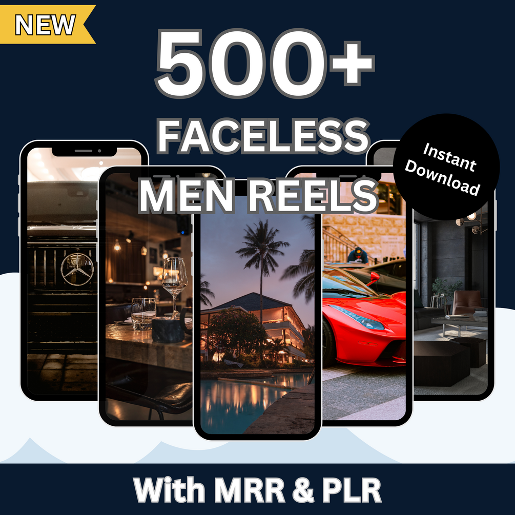 500+ Faceless Male Reels (Work, Luxury, Cars, etc.)