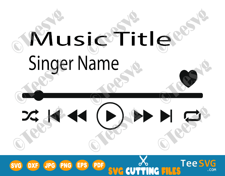 Music Player SVG File Media player PNG Play Buttons for Song Cover ...