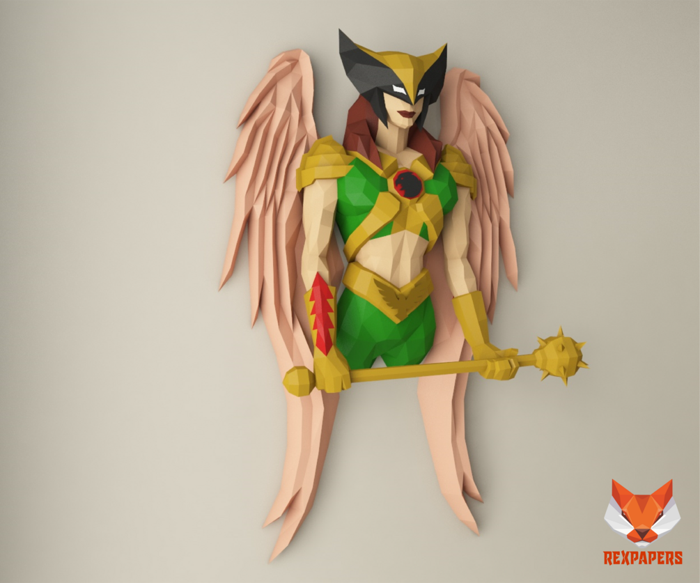 WOMAN HAWK PAPERCRAFT
