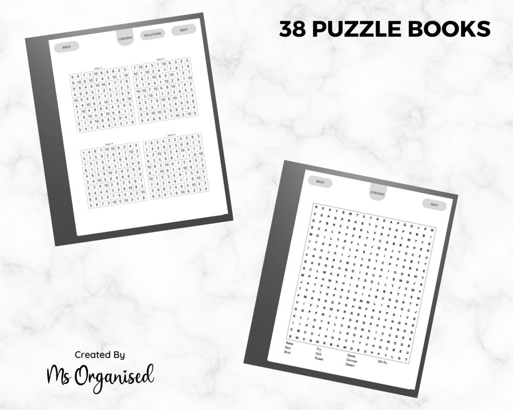 reMarkable 2 & Kindle Scribe Templates - Puzzle Activity Book MEGA ...