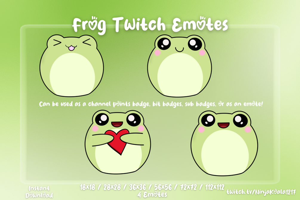 Frog Emotes, Cute Emotes, Twitch Emotes, Discord Emotes, Gamer Emotes ...