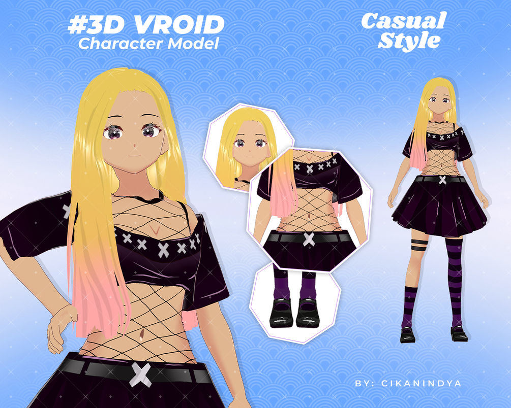 3D Vroid Character, 3D, Vroid, 3d Model Commission, Vtuber Model Free ...
