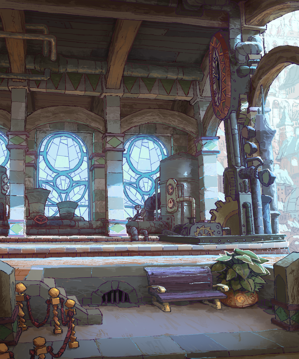 Final Fantasy Lindblum Station Painting – Layered PSD File