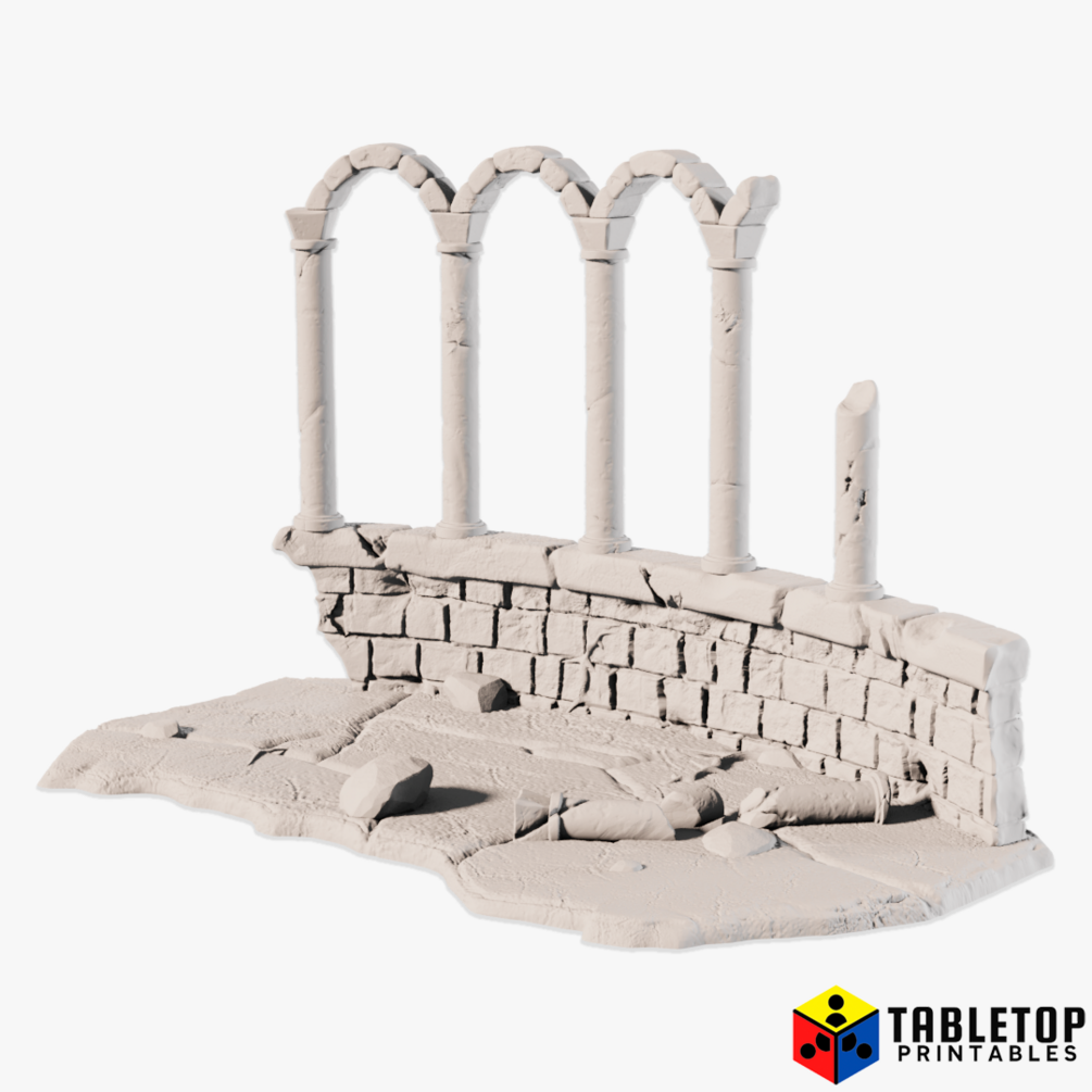 Fantasy Medieval Ruined Columns - Digital STL Files