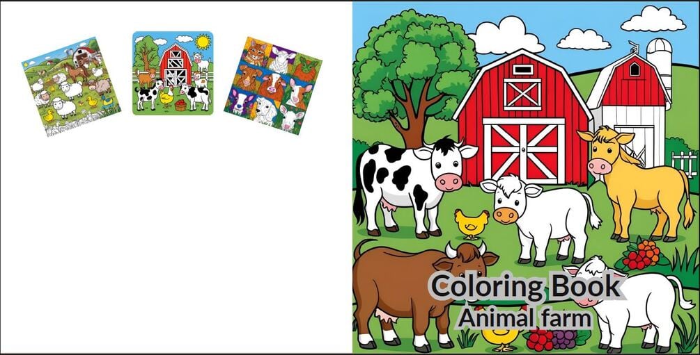 Animal Farm Coloring Book for Kids