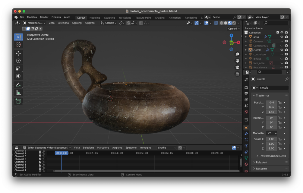 Ancient Italian Middle Bronze Age Ornithomorphic Bowl - Blender 3D ...