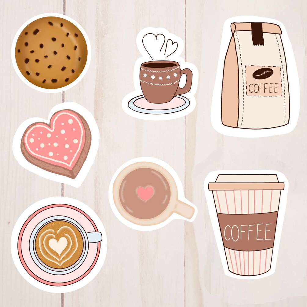 Coffee Stickers, Planer Stickers