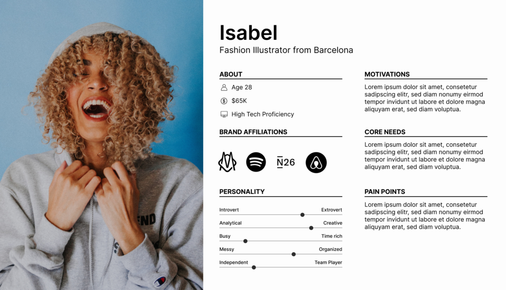 User Persona - UX Design Template