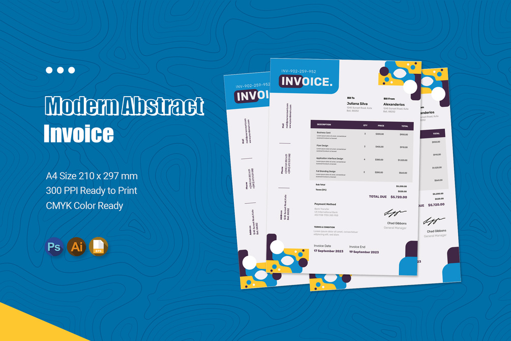 Modern Abstract Invoice