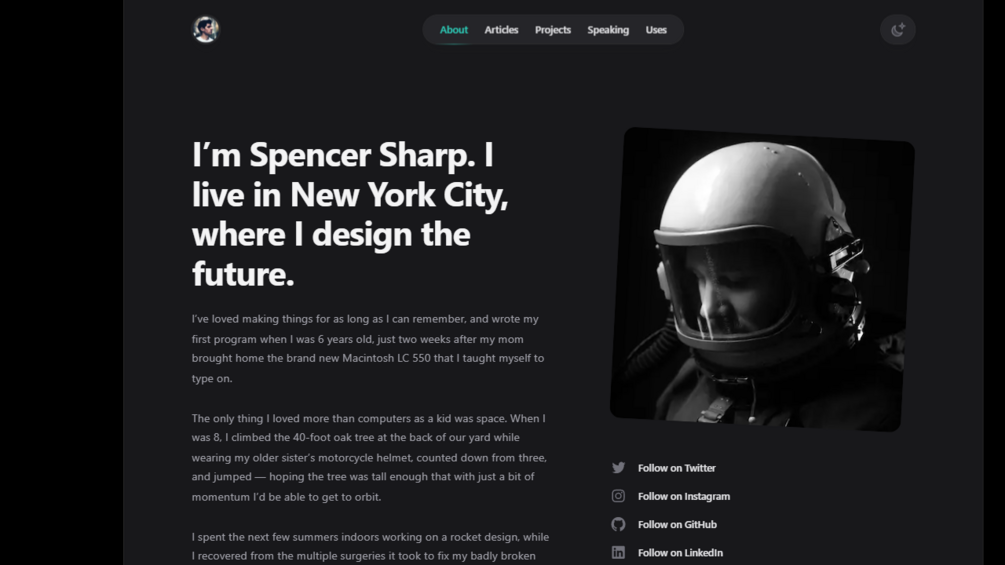 Personal REACT / NEXTJS web site Powered by Tailwind