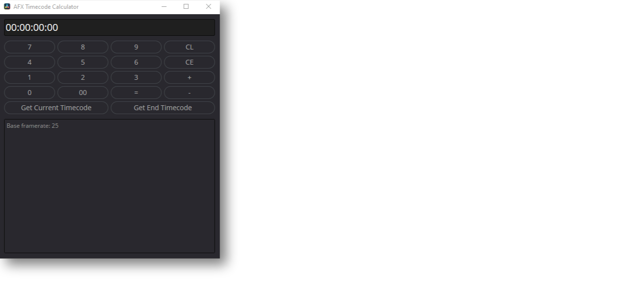 AFX Timecode Calculator