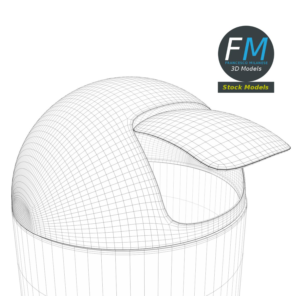 3D MODEL - Round top trash bin