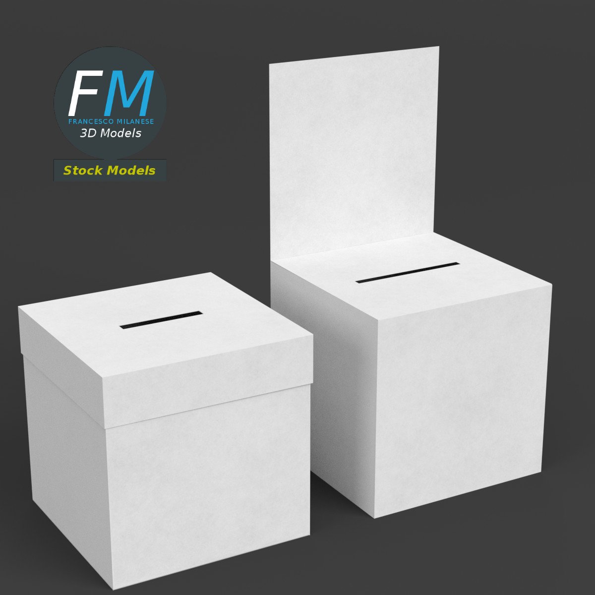 3D MODEL - Ballot boxes