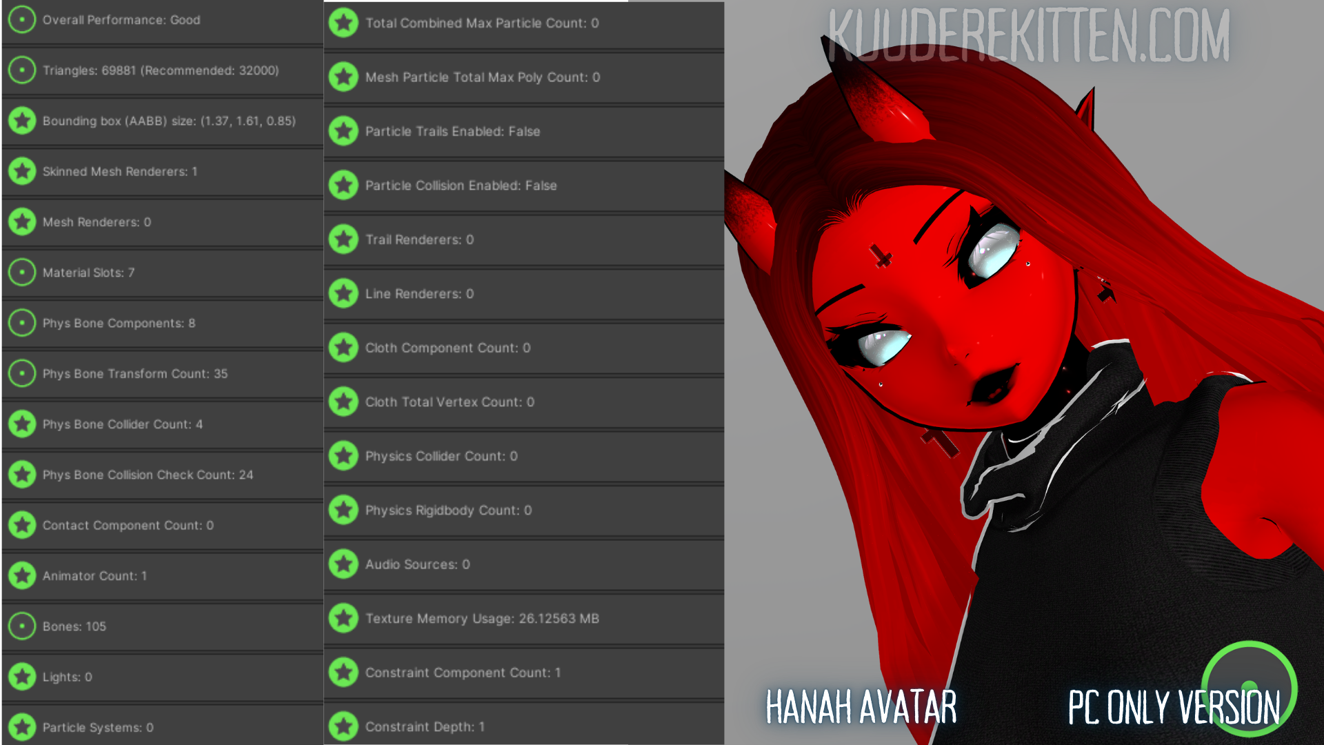 Hanah, Succubus Imp Girl Avatar [PC ONLY][ OPTIMIZED][SPS][VRCHAT AVATAR]