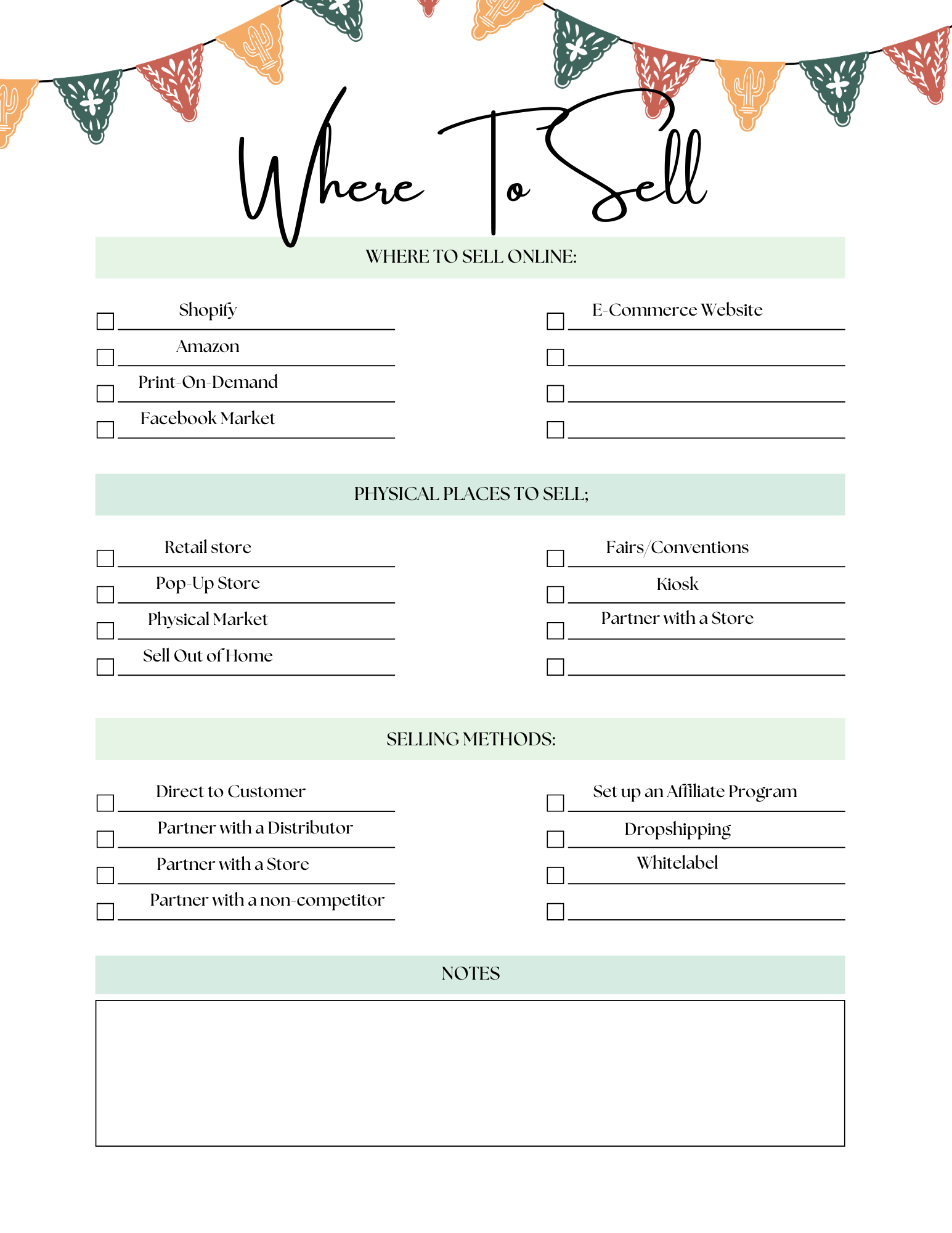 Craft Business Planner Editable Printable Canva Template