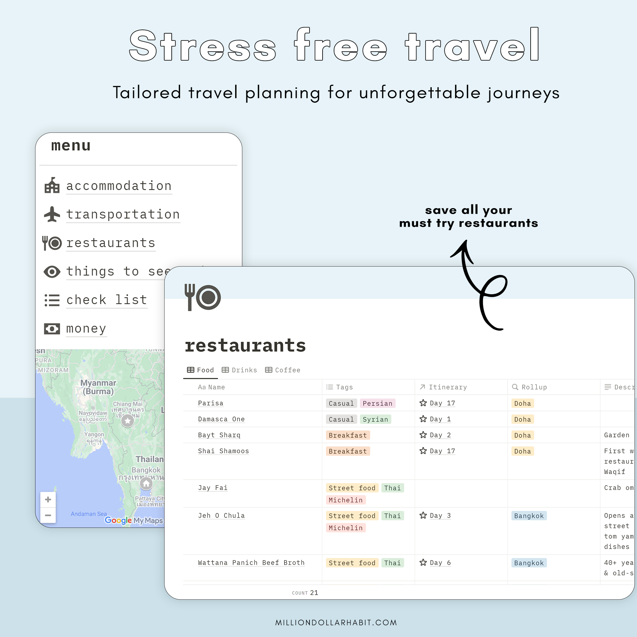 Notion Travel Planner
