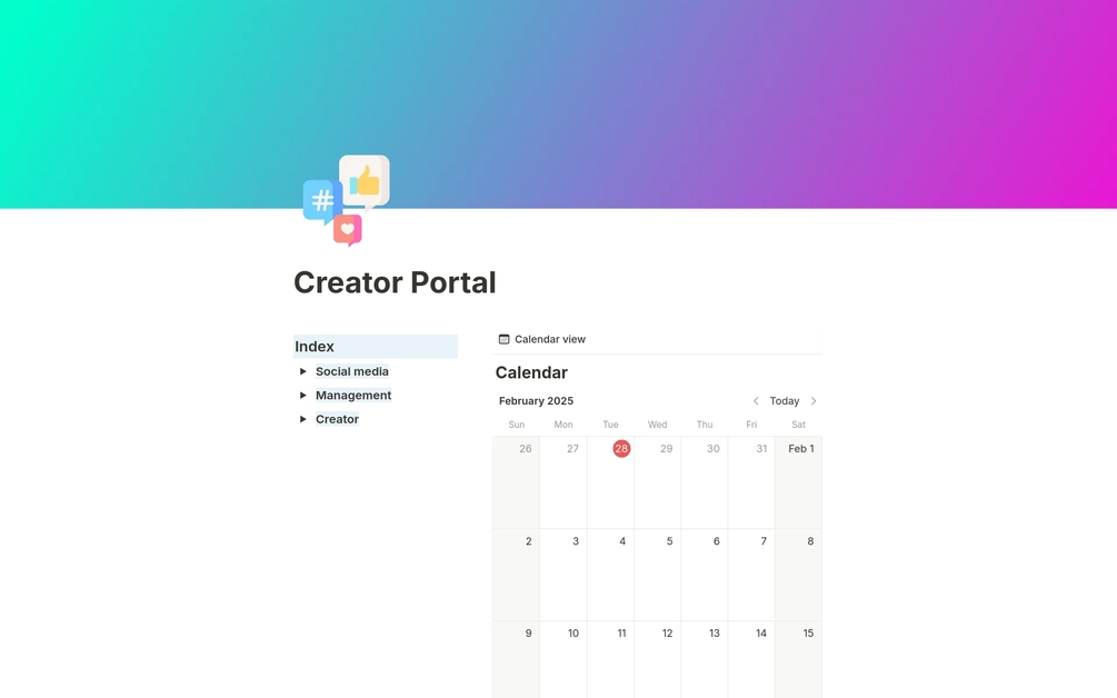 Creator dashboard