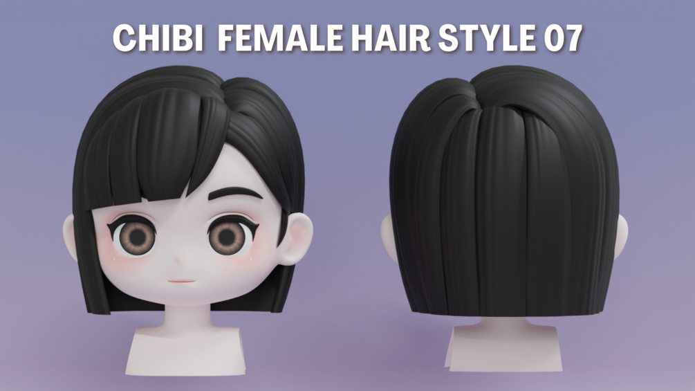 Chibi Female Hair Style 7