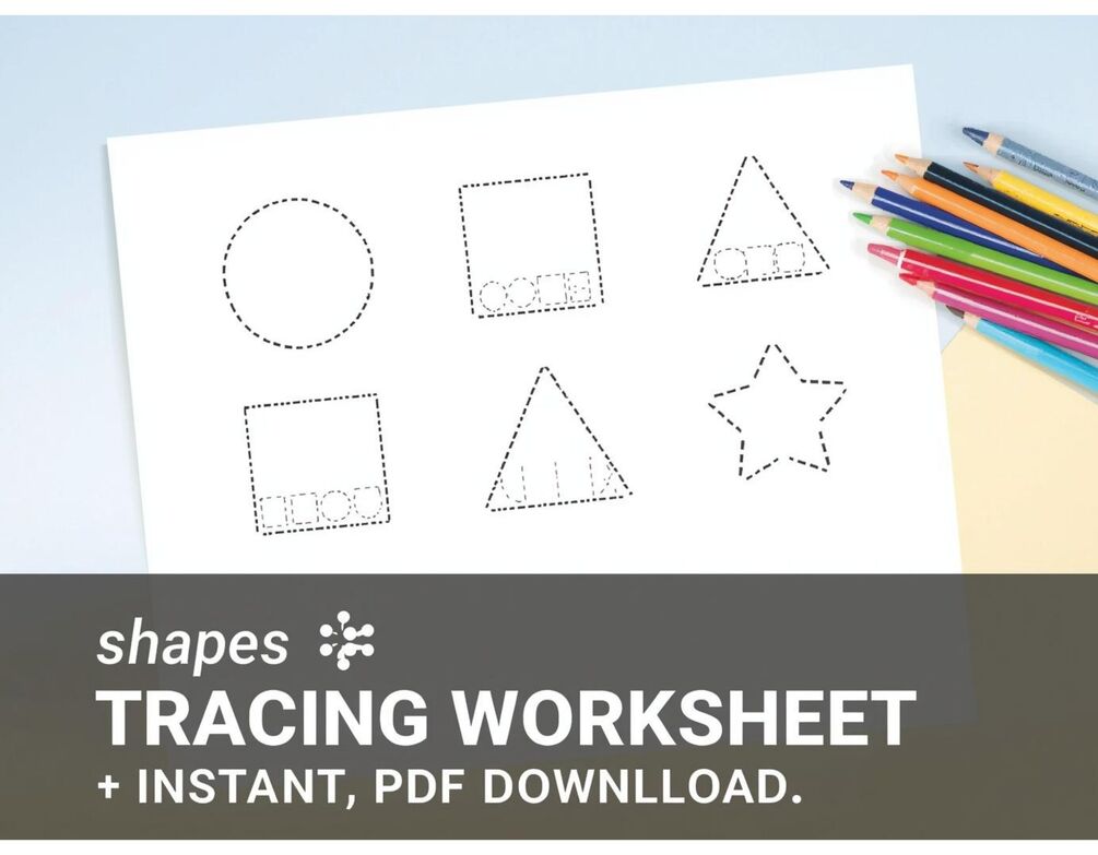 Shapes Tracing Worksheets | Preschool & Kindergarten PDF | Fun ...