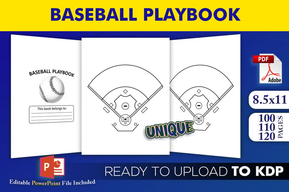 Baseball Playbook | KDP Interior Template Ready to Upload
