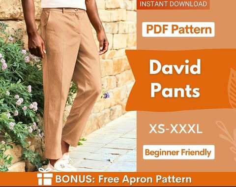 Pants Sewing Pattern for Men | Men Trousers Pattern