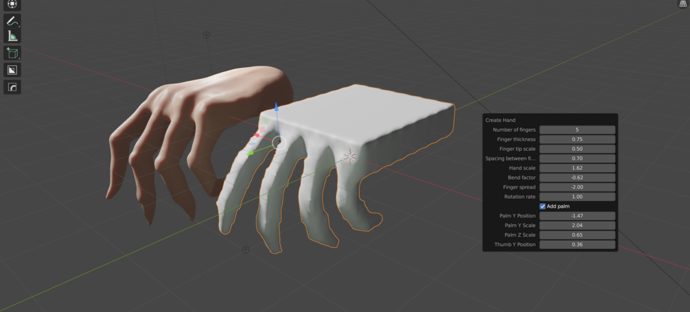 Handy Fingers Blender Addon