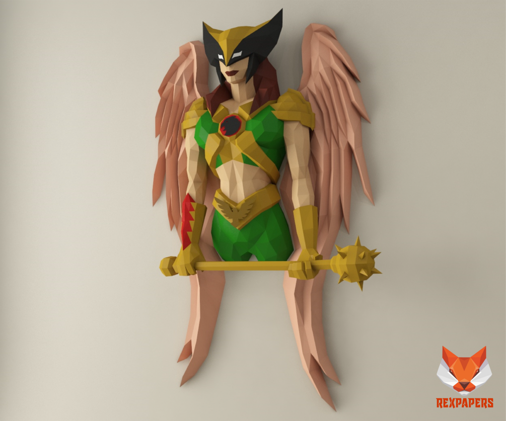WOMAN HAWK PAPERCRAFT