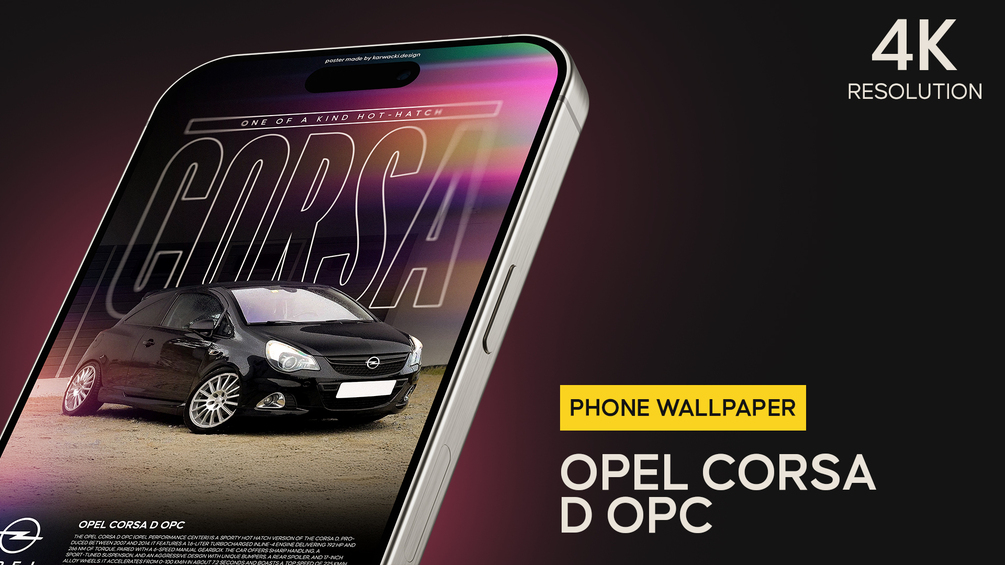 Opel Corsa D OPC - Phone Wallpaper (4K)