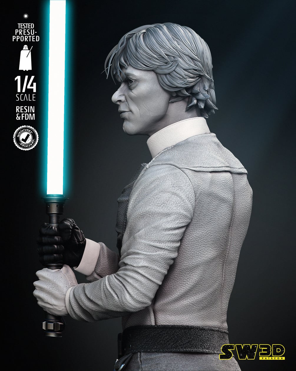Luke Return of Jedi Bust - Star Wars 3D Models - Tested and Ready for ...