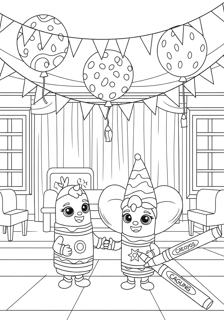 The Birthday Adventures of the Coloring Crew – Fun Coloring Book for ...