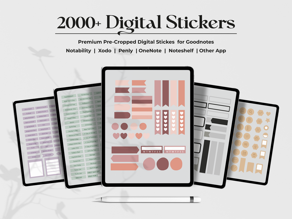 2000+ Digital Stickers Pre Cropped for Goodnotes