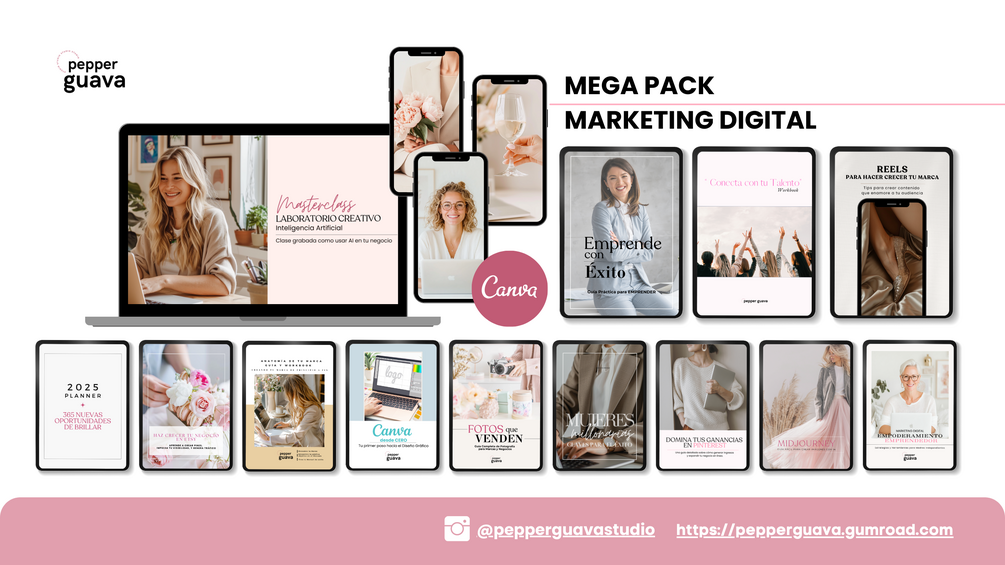 Mega Pack Marketing Digital / Pack para Emprendedoras de Negocios ...