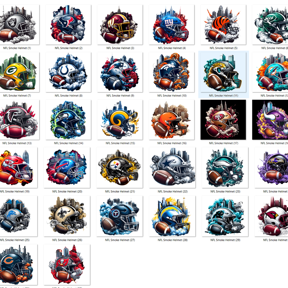 NFL BUNDLE 6 SMOKE HELMET