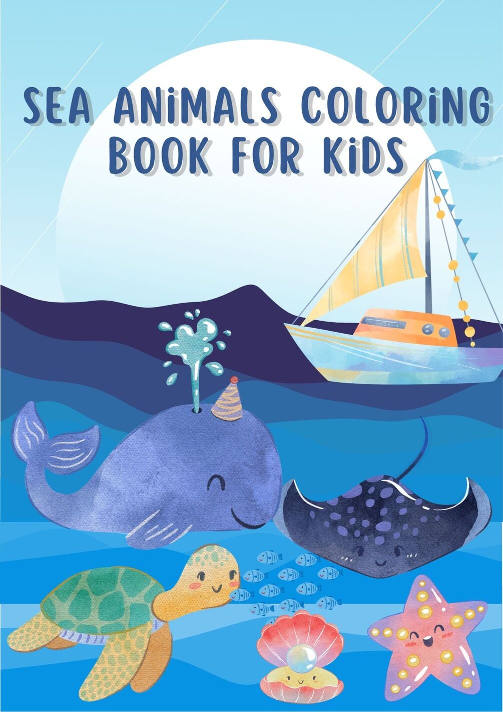 Sea Animals Coloring Book for Kids