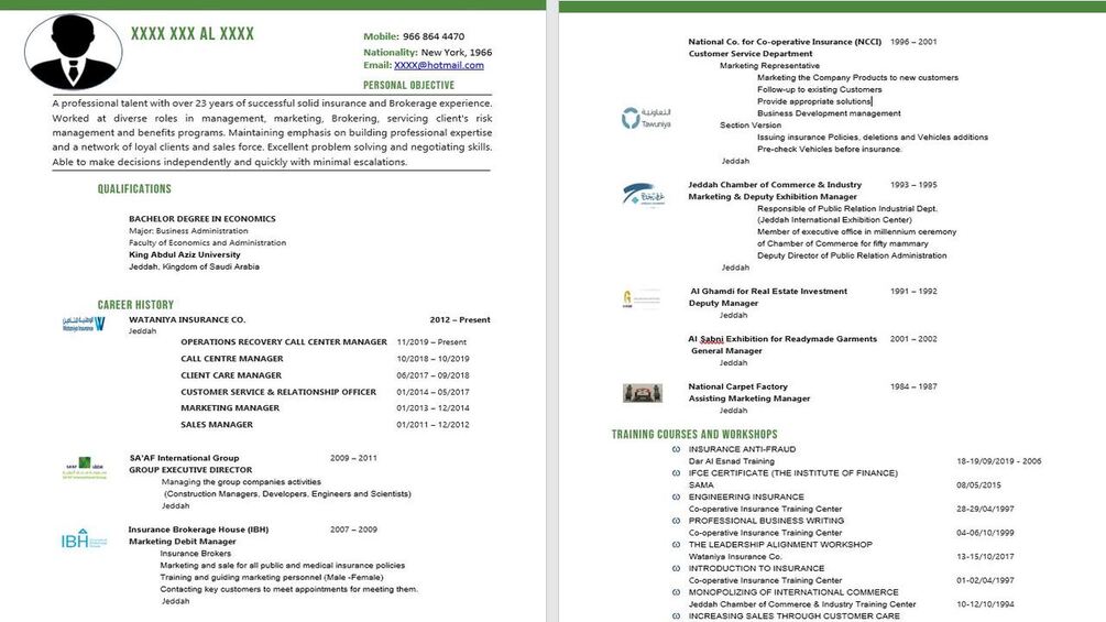 CV Excellent look, Three pages Curriculum Vitae, Resume template, English