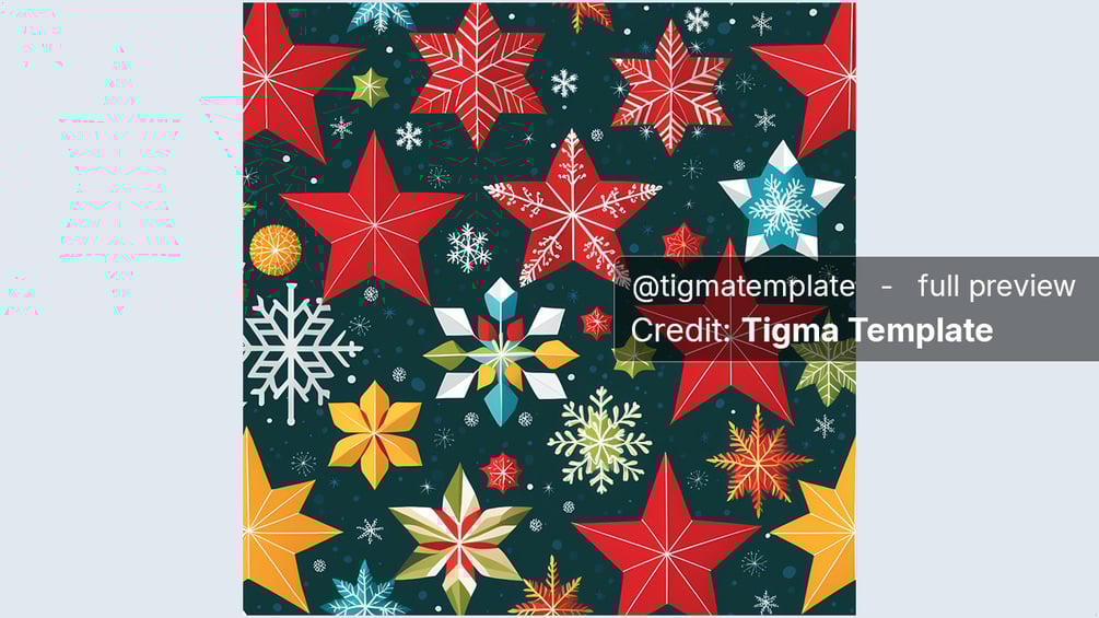 Instant Download: Colorful Stars and Snowflakes Pattern in PNG, JPG ...