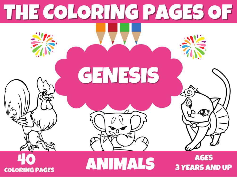 GENESIS Coloring Pages, Animal coloring book for children named GENESIS ...