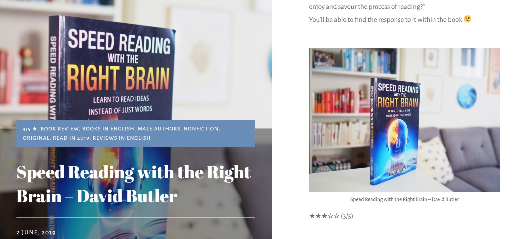 READING WITH THE RIGHT BRAIN