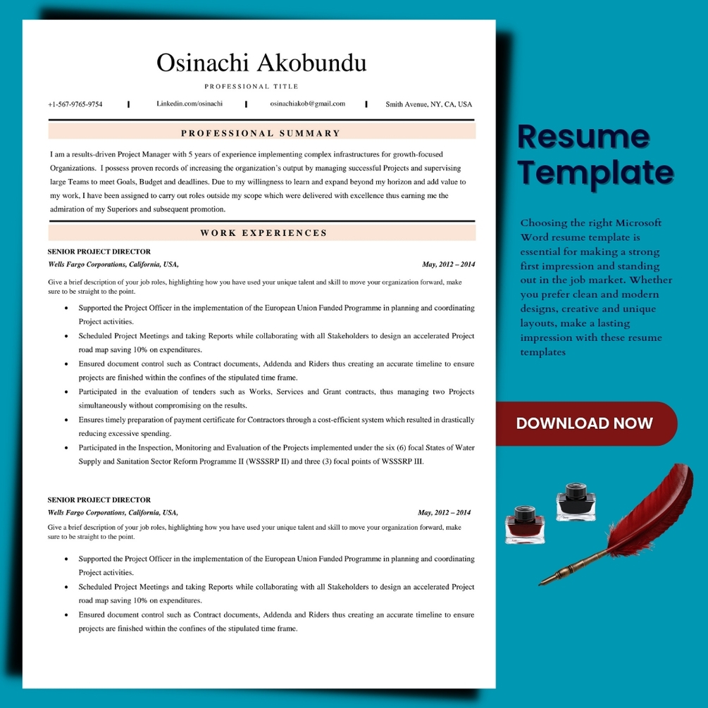 Well crafted resume and matching cover letter for any job description ...