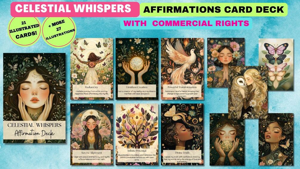 Celestial Whispers Affirmations Card Deck