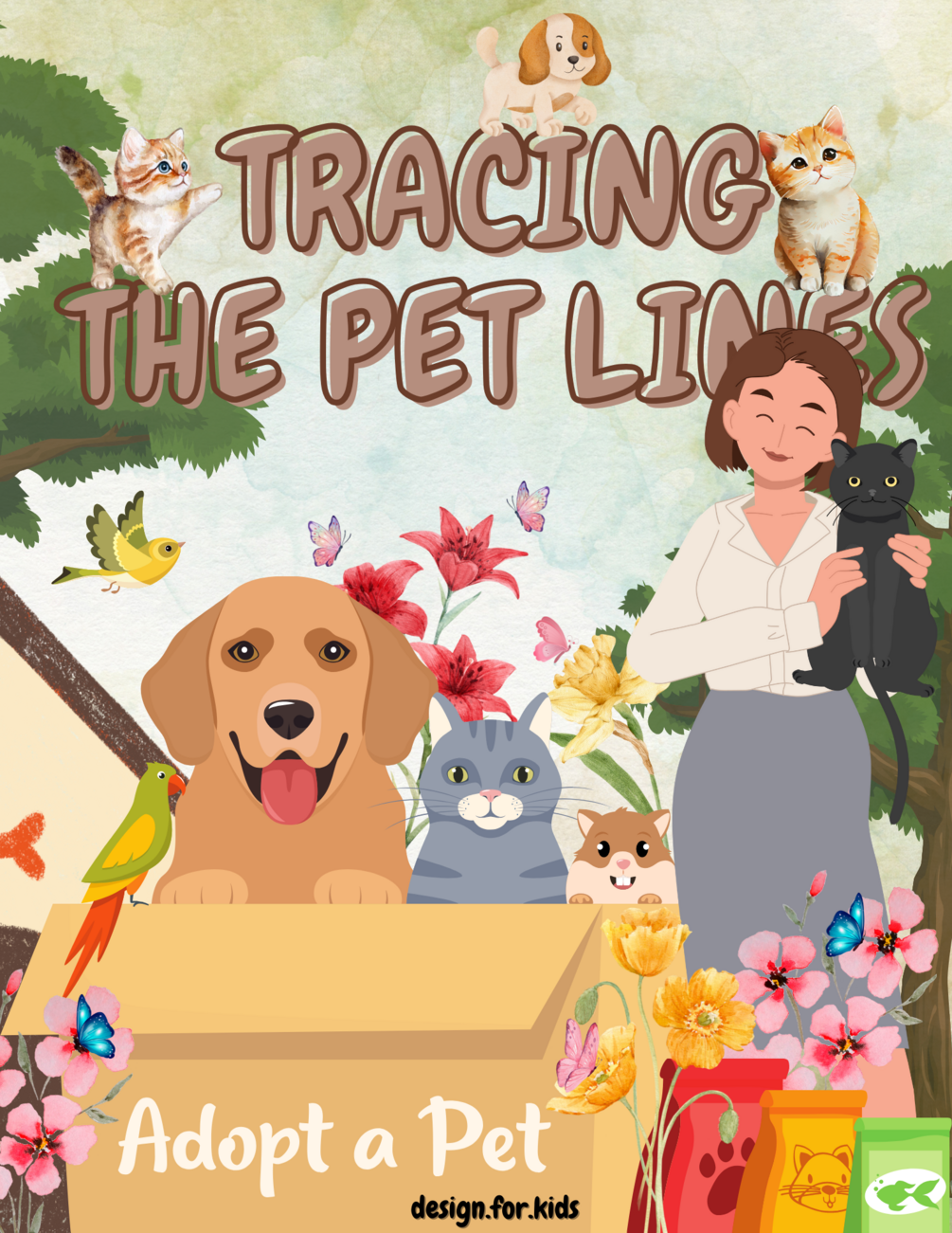 15 Tracing the Pet Lines for Kids - Printable Worksheet Preschool ...